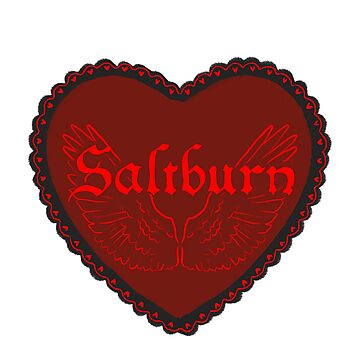 "saltburn film heart - angel wings logo sticker" Sticker for Sale by ...