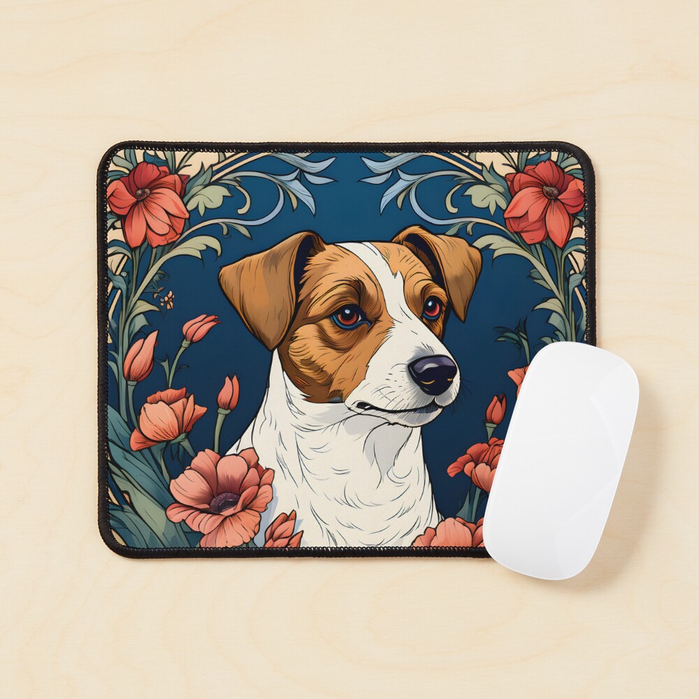 "Art Nouveau style picture of a Jack Russell dog" Art Print for Sale by ...
