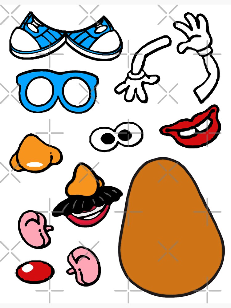 "Fun potato guy you build " Sticker for Sale by mommaKart | Redbubble