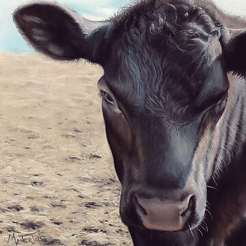 "Dramatic Cow Face" Sticker for Sale by MastertonArt | Redbubble