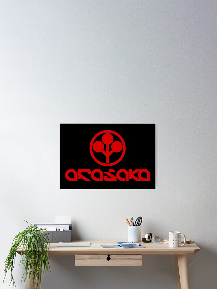 "Arasaka Logo - Red" Poster for Sale by plushyTamer | Redbubble