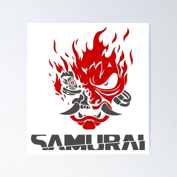 "Samurai Logo - White background/Improved" Poster for Sale by ...