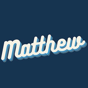 "Matthew Name" Sticker for Sale by ArtCraftLab | Redbubble