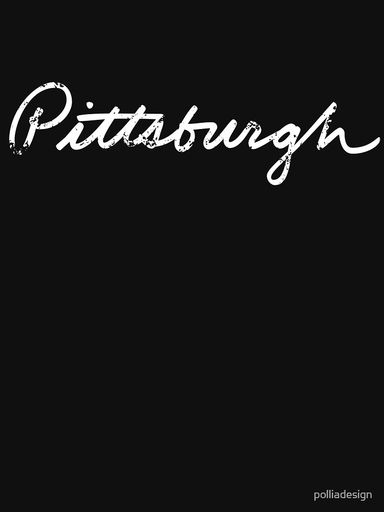 "Pittsburgh Cursive Script" T-shirt by polliadesign | Redbubble
