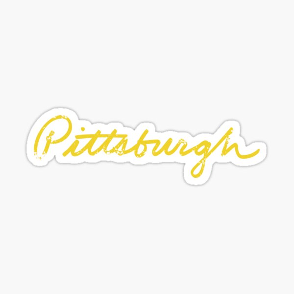 "Pittsburgh Cursive Script" Sticker for Sale by polliadesign | Redbubble