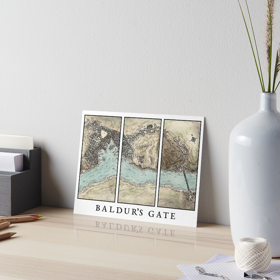 "Baldur's Gate Map" Poster for Sale by TheWizardRyn | Redbubble