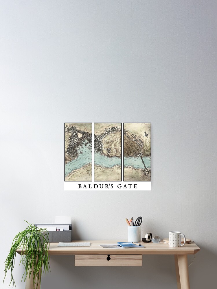 "Baldur's Gate Map" Poster for Sale by TheWizardRyn | Redbubble