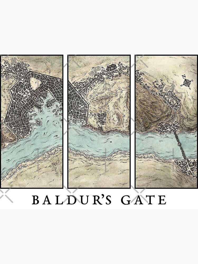 "Baldur's Gate Map" Poster for Sale by TheWizardRyn | Redbubble
