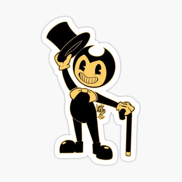 "bendy and the ink machine - keep smile" Sticker for Sale by artist ...