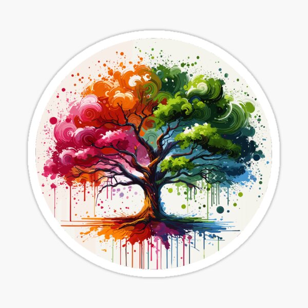 "Oak-tree" Sticker for Sale by gkhanco | Redbubble