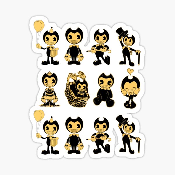 "pack bendy and the ink machine - keep smiling" Sticker for Sale by ...