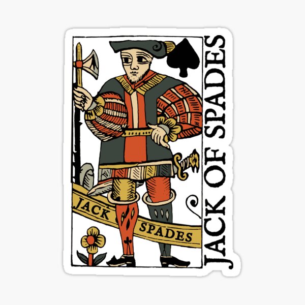"Character of Playing Cards Jack of Spades" Sticker for Sale by ...