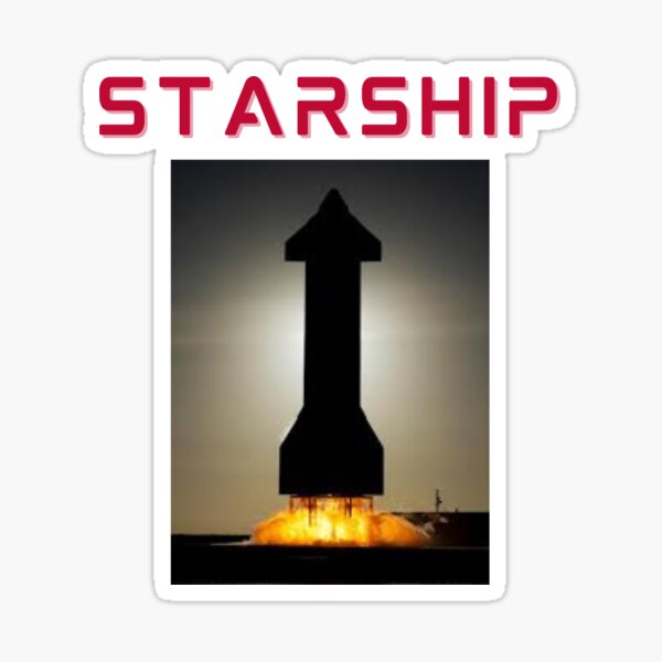 "spacex starship" Sticker for Sale by TEEJAMBOREE | Redbubble