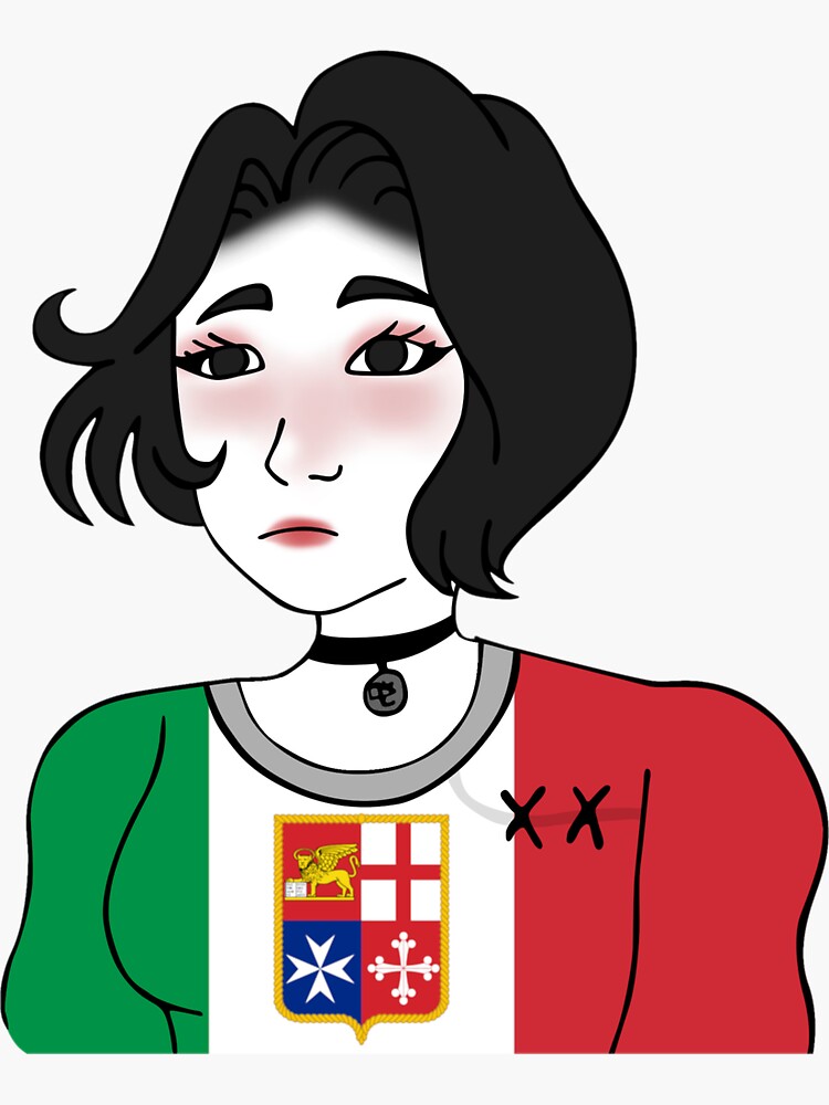 "Doomer Girl Wojak - Italy" Sticker for Sale by AztecaPixels | Redbubble