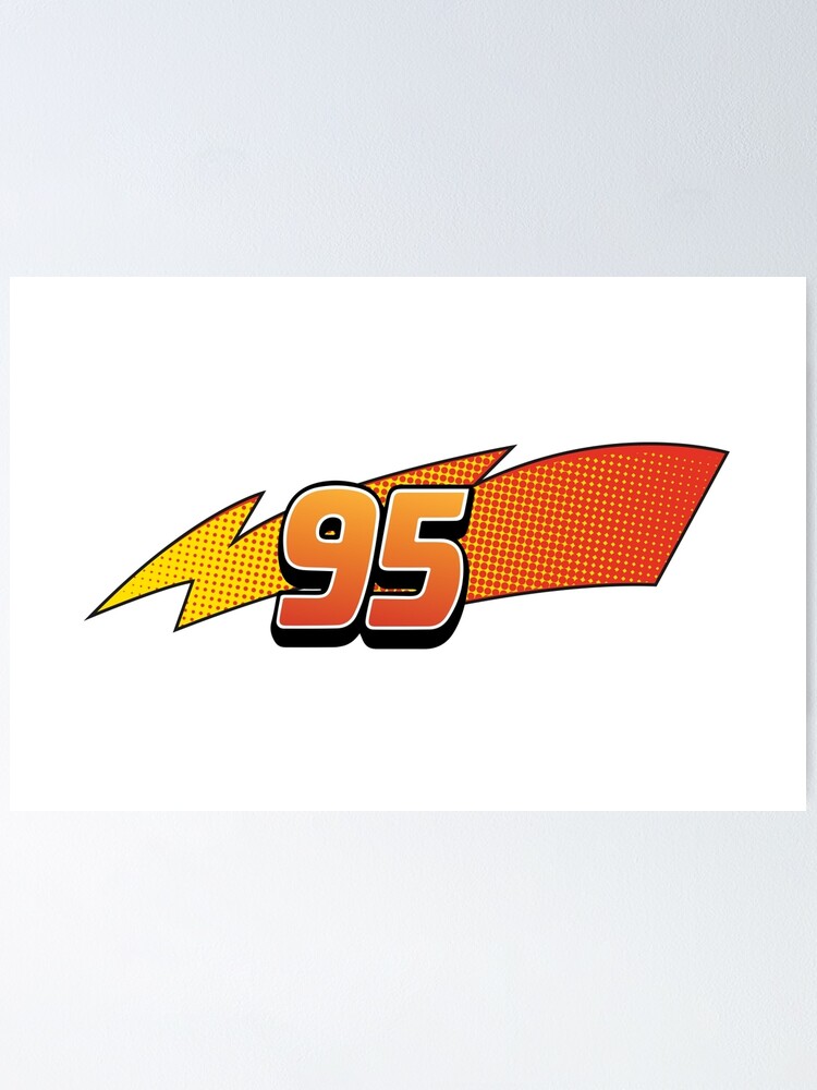 "Lightning Bolt 95 RaceCar Decal McQueen" Poster for Sale by ...