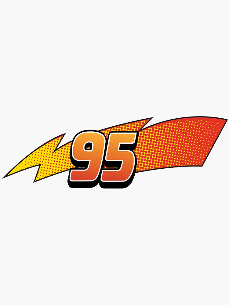 "Lightning Bolt 95 RaceCar Decal McQueen" Sticker for Sale by ...