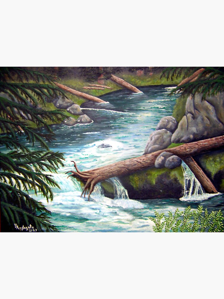 "Headwaters, Rogue River oil painting by Barbara Anne Applegate" Photographic Print by ...
