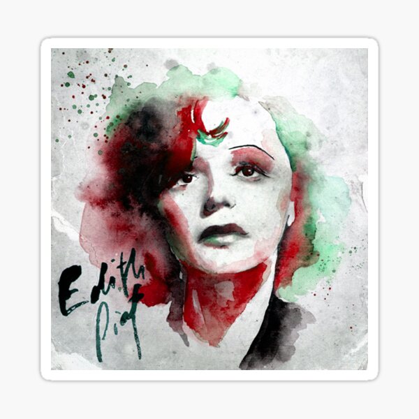 "Edith Piaf Classic" Sticker for Sale by Worrallnatha | Redbubble