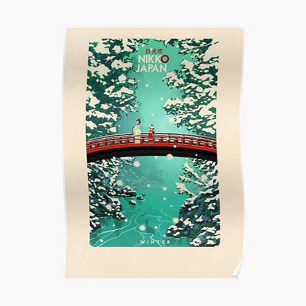 "Travel Posters - Nikko Winter Japan" Poster for Sale by ruiricardo ...