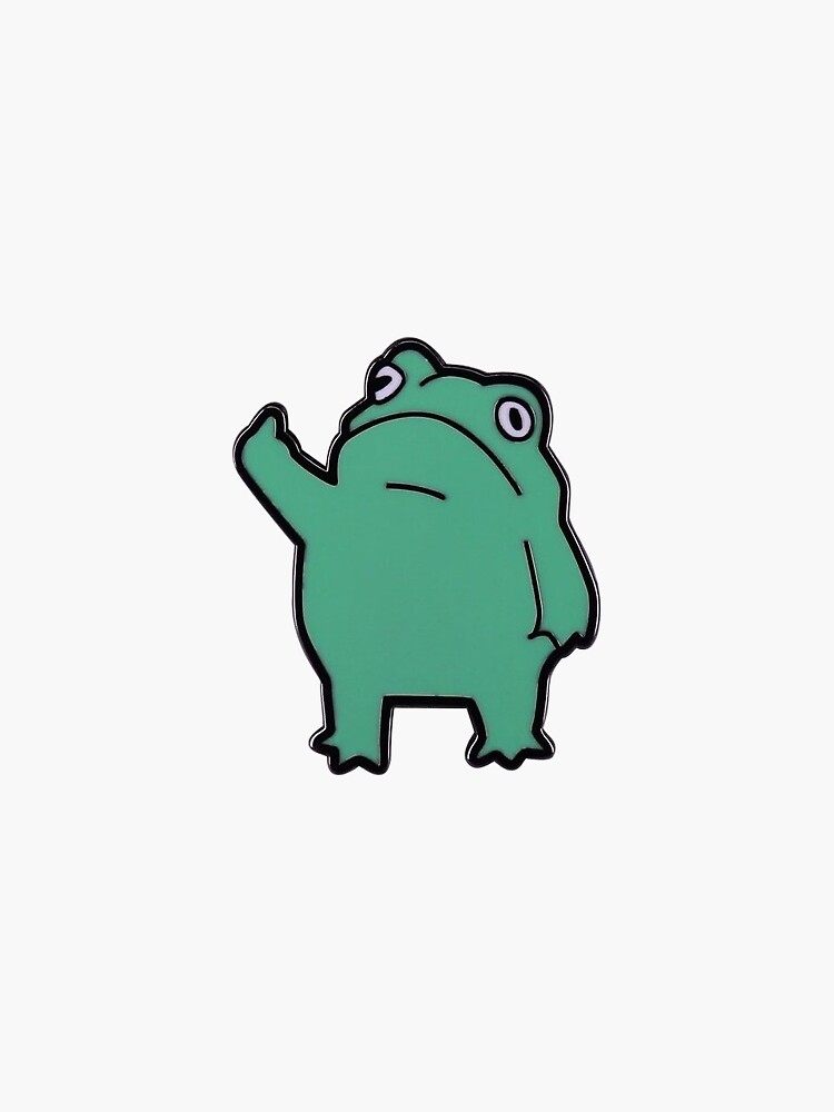 "frog middle finger meme" Sticker for Sale by nataliebrownnn | Redbubble