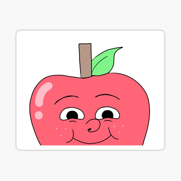 "Apple's face" Sticker for Sale by gross-girl99 | Redbubble
