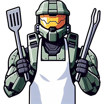"Master Chief Grill Master" Sticker for Sale by My-Sticker-Shop | Redbubble