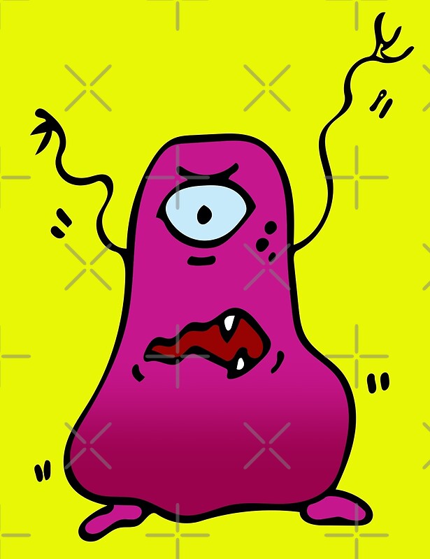 "SCARY PURPLE MONSTER ILLUSTRATION" by Clifford Hayes | Redbubble