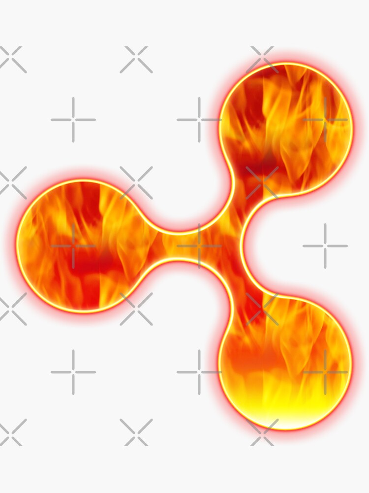 "Fire Ripple coin" Sticker for Sale by hip-hop-art | Redbubble