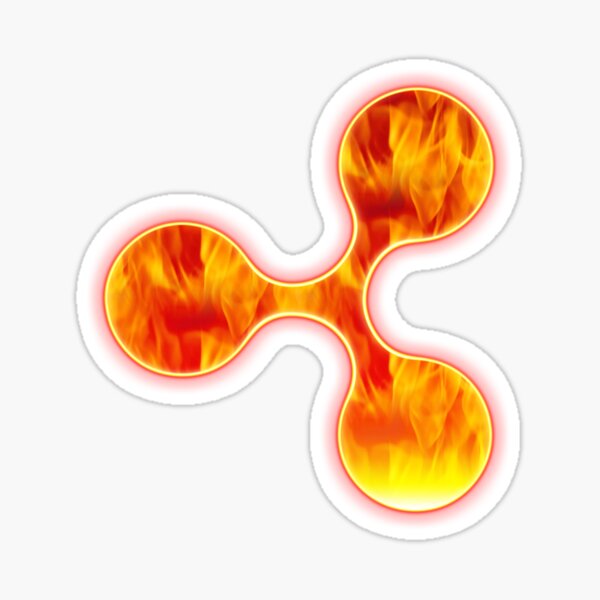 "Fire Ripple coin" Sticker for Sale by hip-hop-art | Redbubble