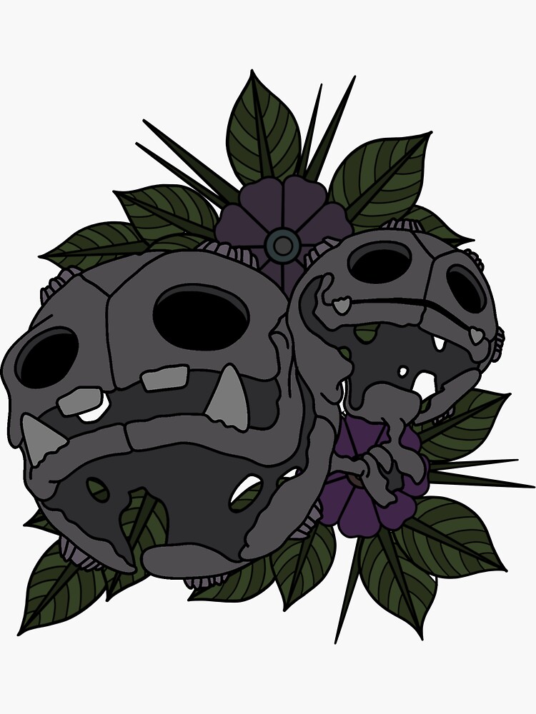 "Weez Skull Trad Tattoo" Sticker for Sale by shiix | Redbubble