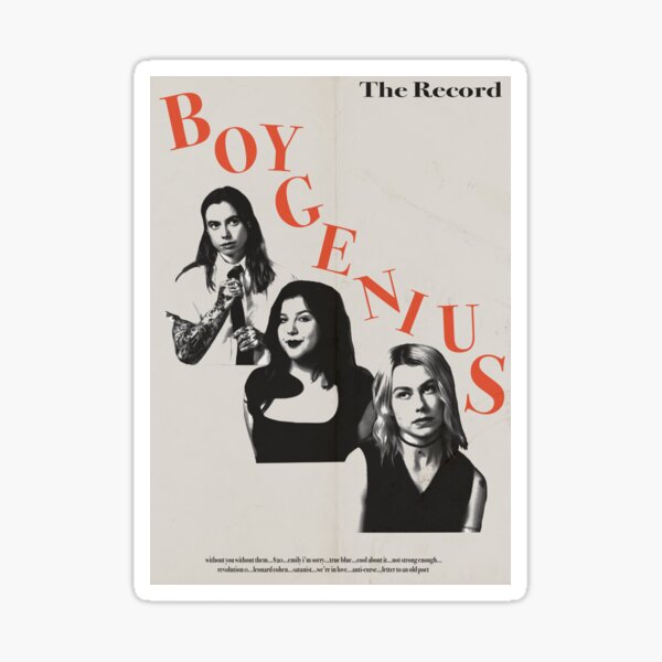 "Boygenius the record" Sticker for Sale by ellalbrettt | Redbubble