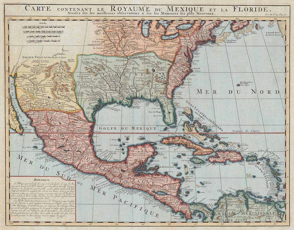 "Vintage Map of The Gulf of Mexico (1732)" by BravuraMedia | Redbubble