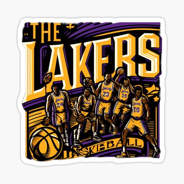 "Basketball Team Lakers " Sticker for Sale by stayvoide | Redbubble