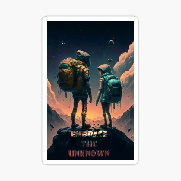 "Embrace the Unknown" Sticker for Sale by Kombinerki | Redbubble