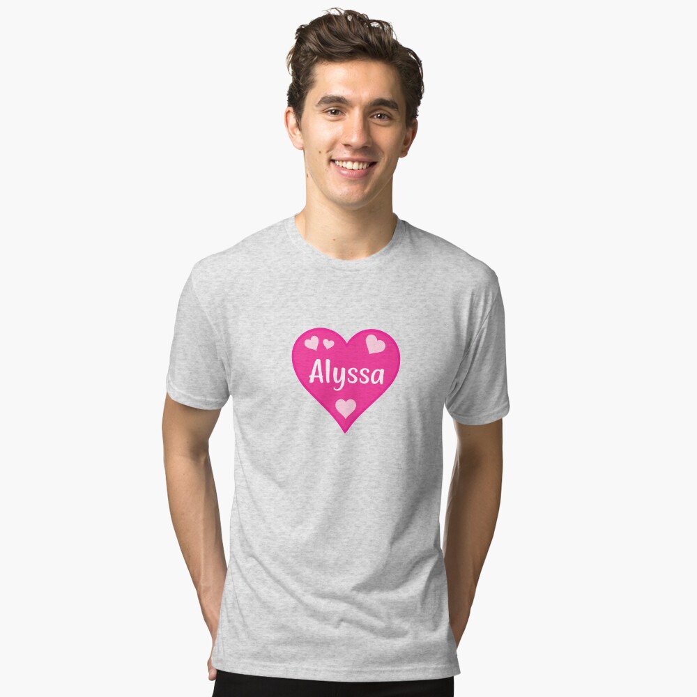 "Alyssa Name Pink Heart " Sticker for Sale by jeallan | Redbubble