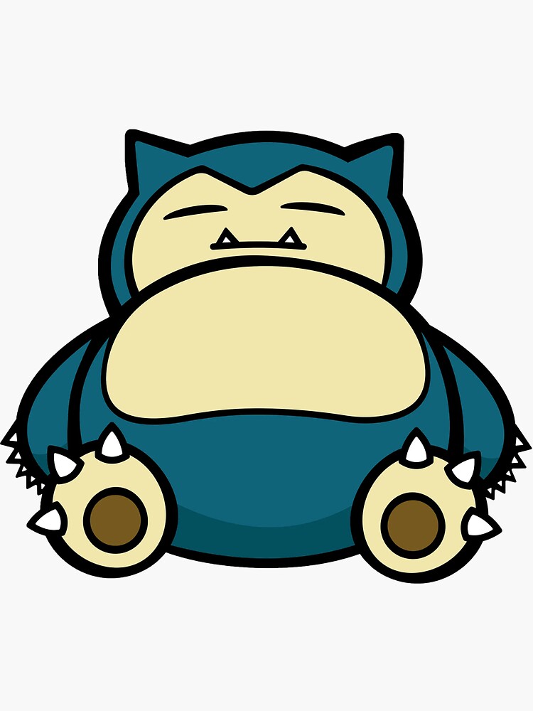 "Funny Cute Snorlax Cartoon Anime Memes" Sticker for Sale by ...