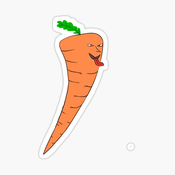 "Evil carrot" Sticker for Sale by rainbowandchill | Redbubble