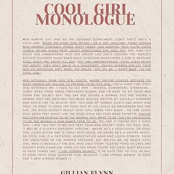 "cool girl monologue movie gone girl" Poster for Sale by MadDDesign ...