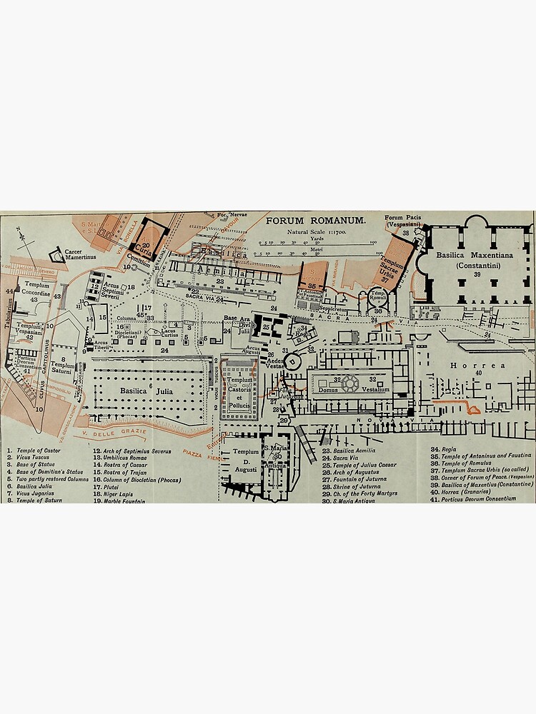 "Vintage Map of The Roman Forum (1911)" Poster for Sale by BravuraMedia ...
