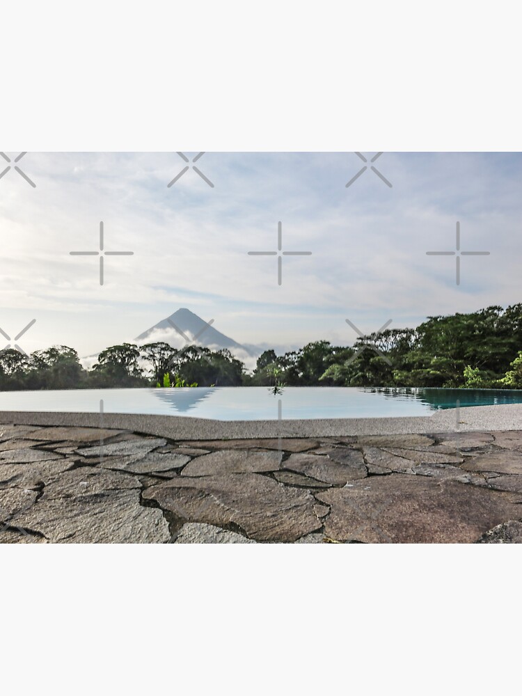 "Arenal volcano as seen from the pool, Costa Rica" Sticker by kpander ...