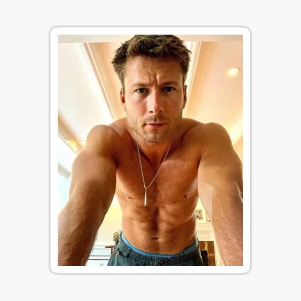 " glen powell shirtless" Sticker for Sale by Okinson | Redbubble