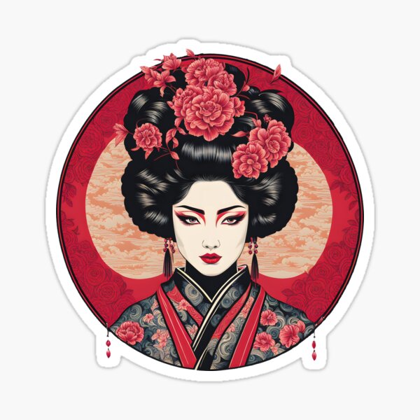 "Serenity in Silk" Sticker for Sale by giart | Redbubble