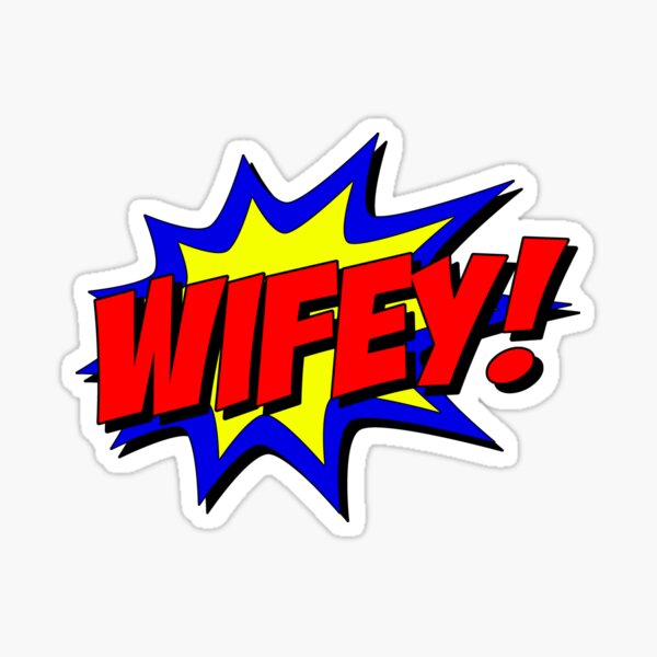 "Wifey Superhero Comic Book" Sticker for Sale by flippinsg | Redbubble