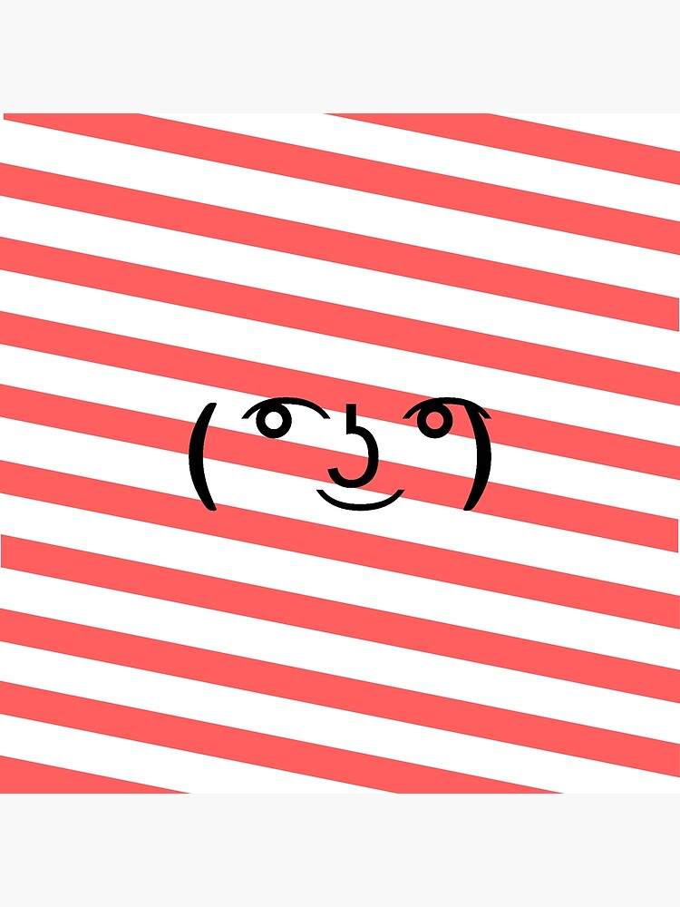 Póster «Bastón de caramelo - Blanco y Rosa con ( ͡° ͜ʖ ͡°)» de pardock ...