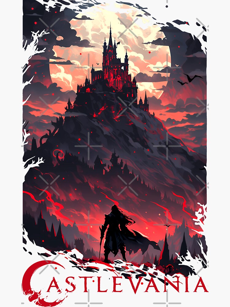 "Castlevania Design" Sticker for Sale by CS-R | Redbubble