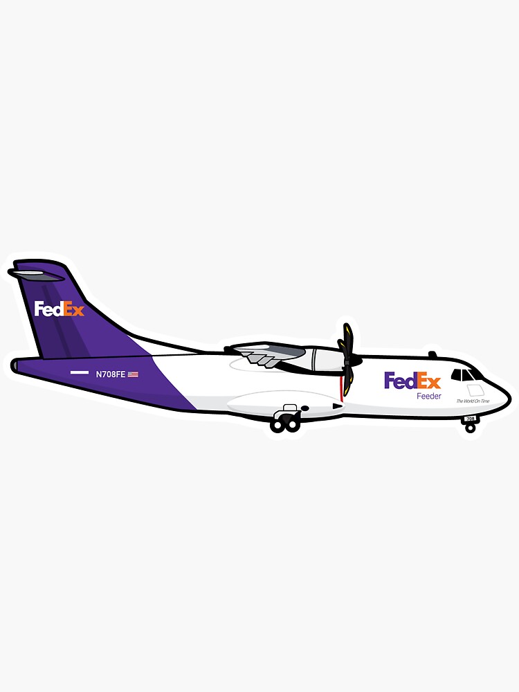 "FedEx ATR 42 Cargo Plane" Sticker for Sale by PilotDecals | Redbubble