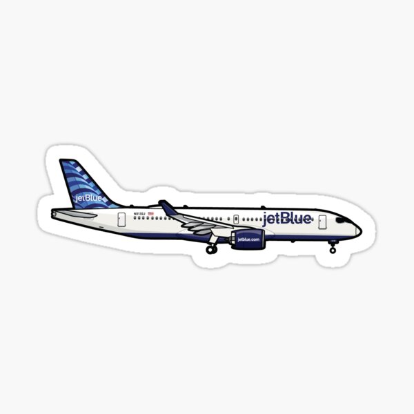 "Jetblue Airbus A220" Sticker for Sale by PilotDecals | Redbubble