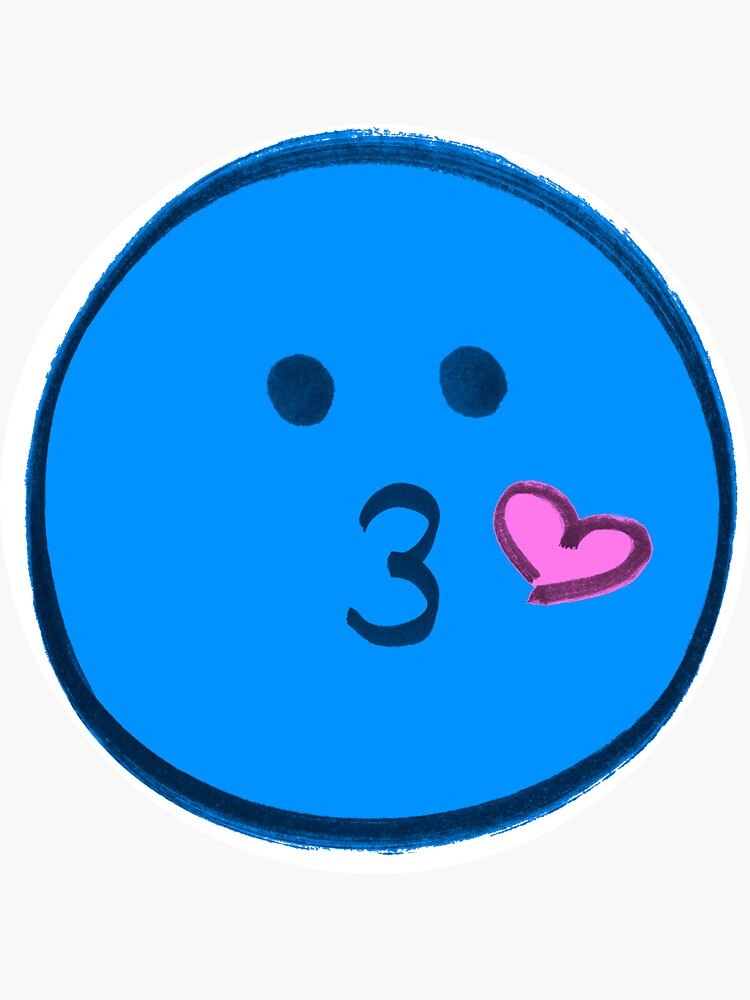 "Kissy Face Emoji" Sticker for Sale by BSDS | Redbubble