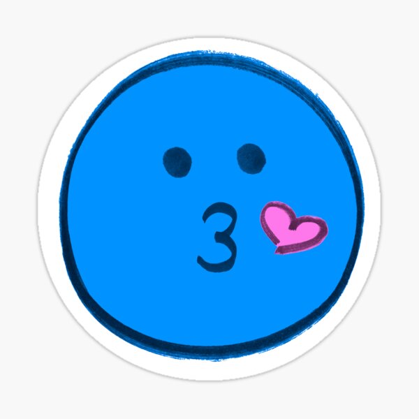 "Kissy Face Emoji" Sticker for Sale by BSDS | Redbubble