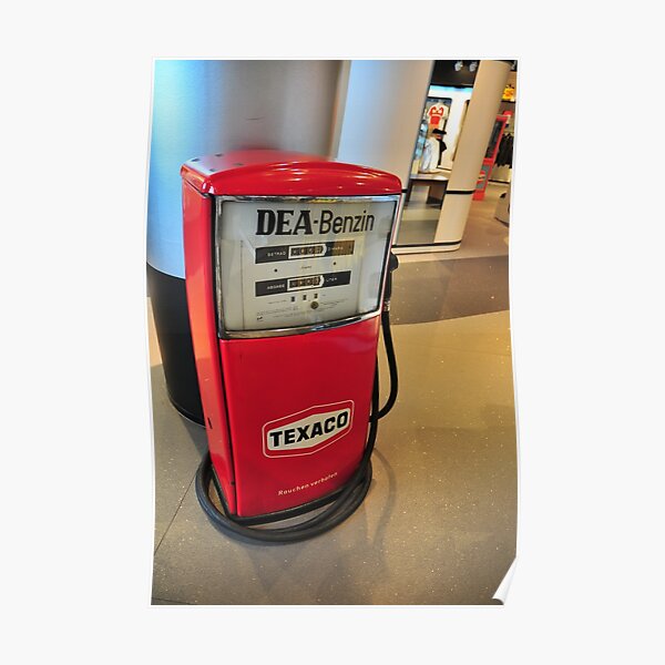"Texaco DEA Vintage Petrol Pump" Poster by James-Walker | Redbubble